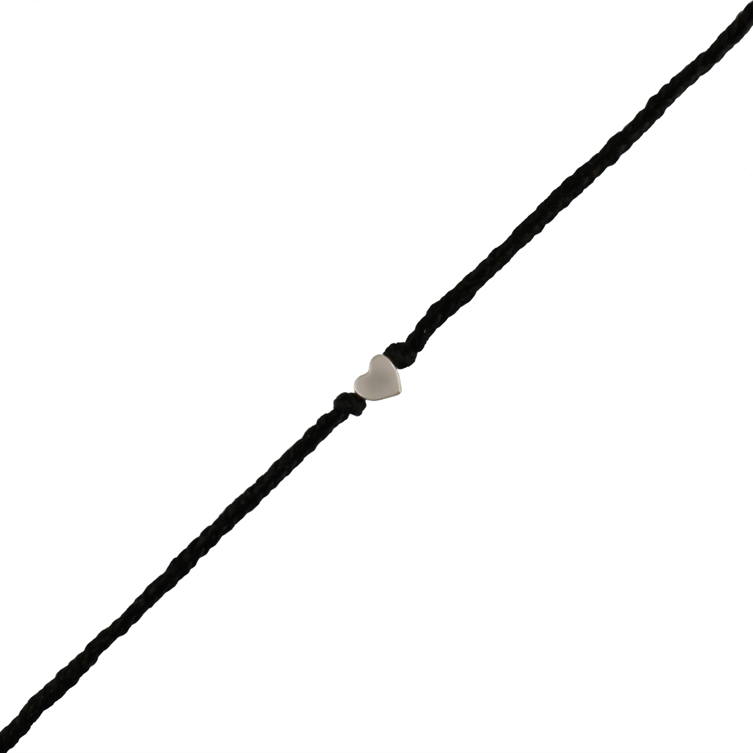 Heart Shape With Black Thread Design Bracelet - Gem O Sparkle